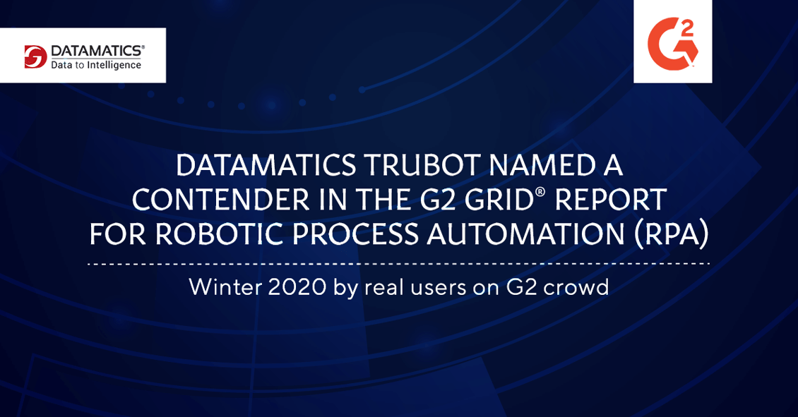 Datamatics TruBot named a Contender in the G2 Grid® Report for RPA